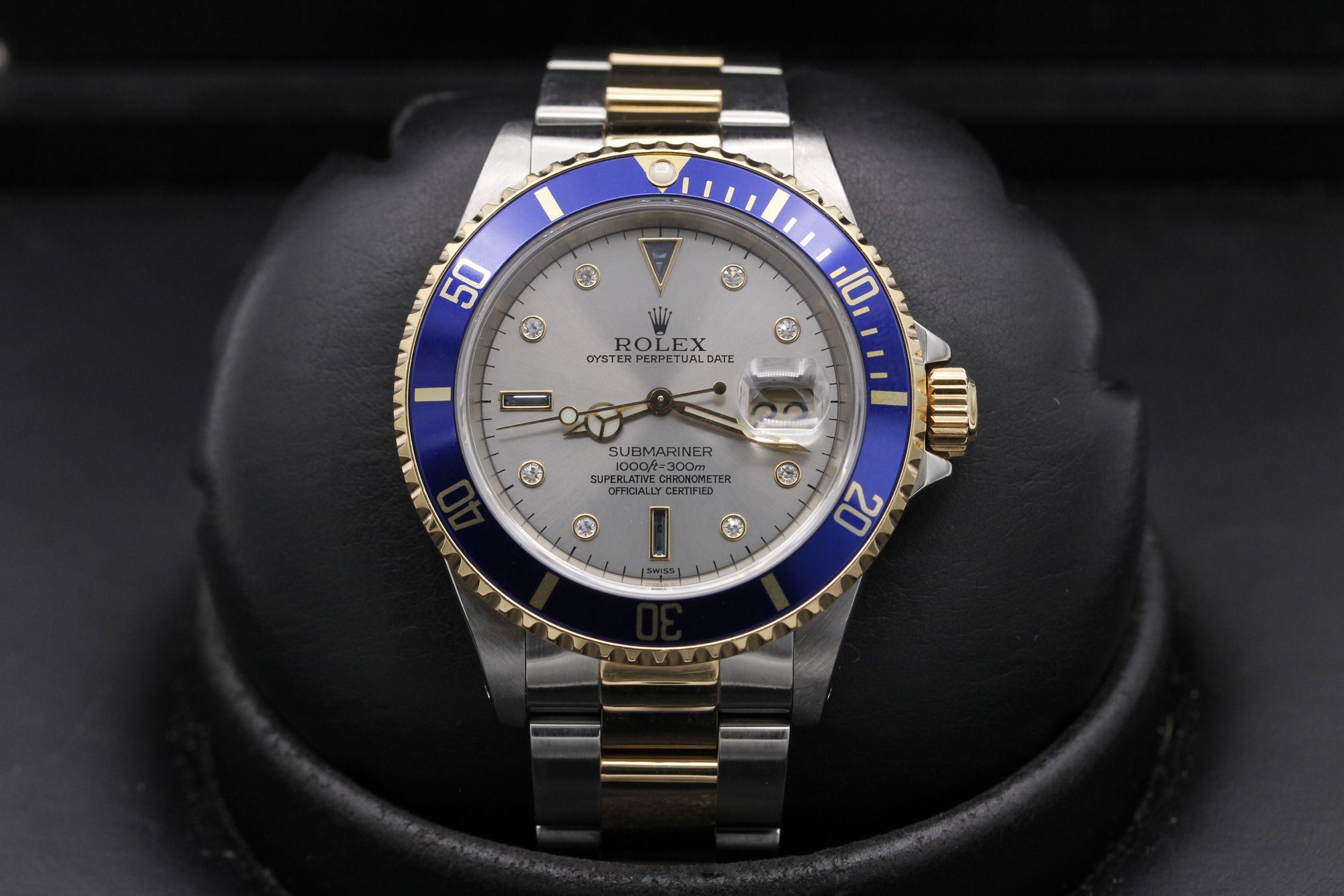 FSOT: Rolex Submariner "Serti Dial" - 16613 - Silver Serti - Stainless ...